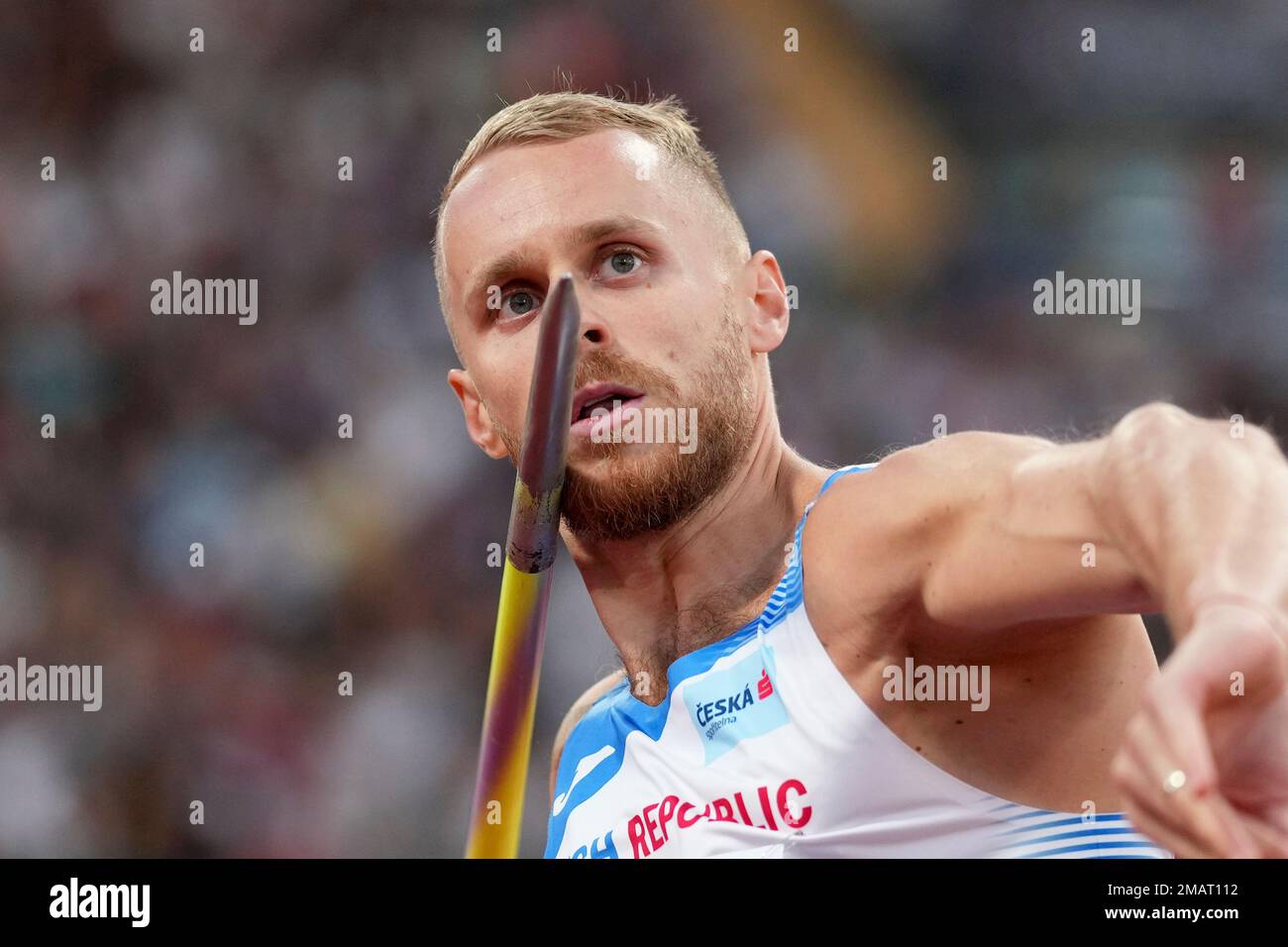 Jakub Vadlejch, of the Czech Republic, makes an attempt in the Men's ...