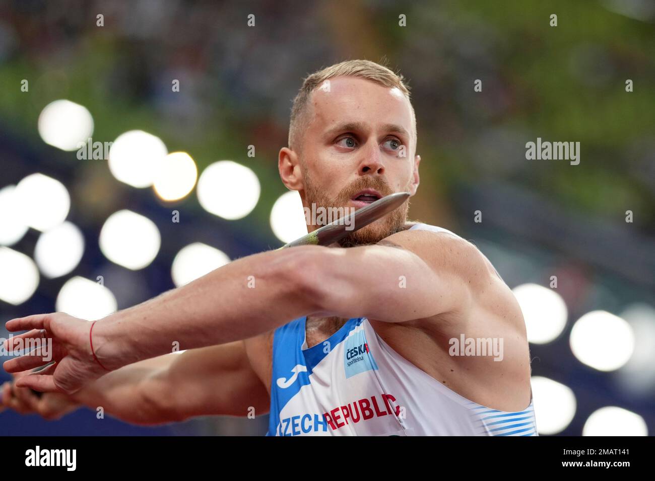 Jakub Vadlejch, of the Czech Republic, makes an attempt in the Men's ...