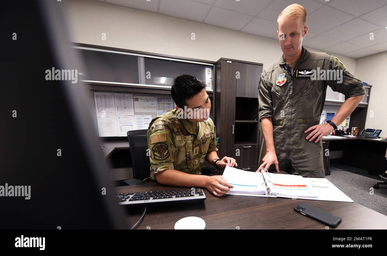 From left, U.S. Air Force 2nd Lt. Oliver Chen, 337th Air Control ...