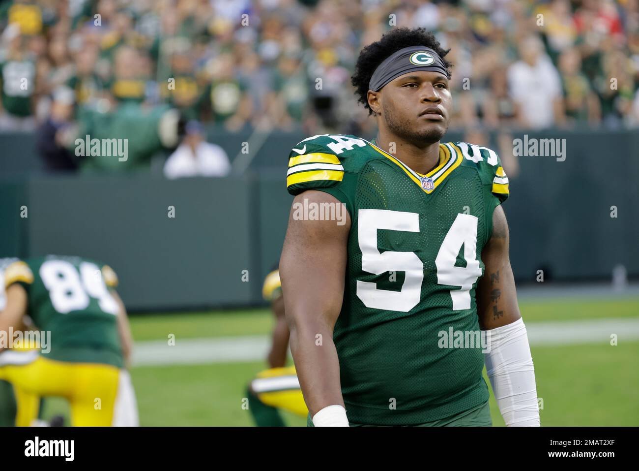 Green Bay Packers linebacker LaDarius Hamilton (54) during a preseason ...