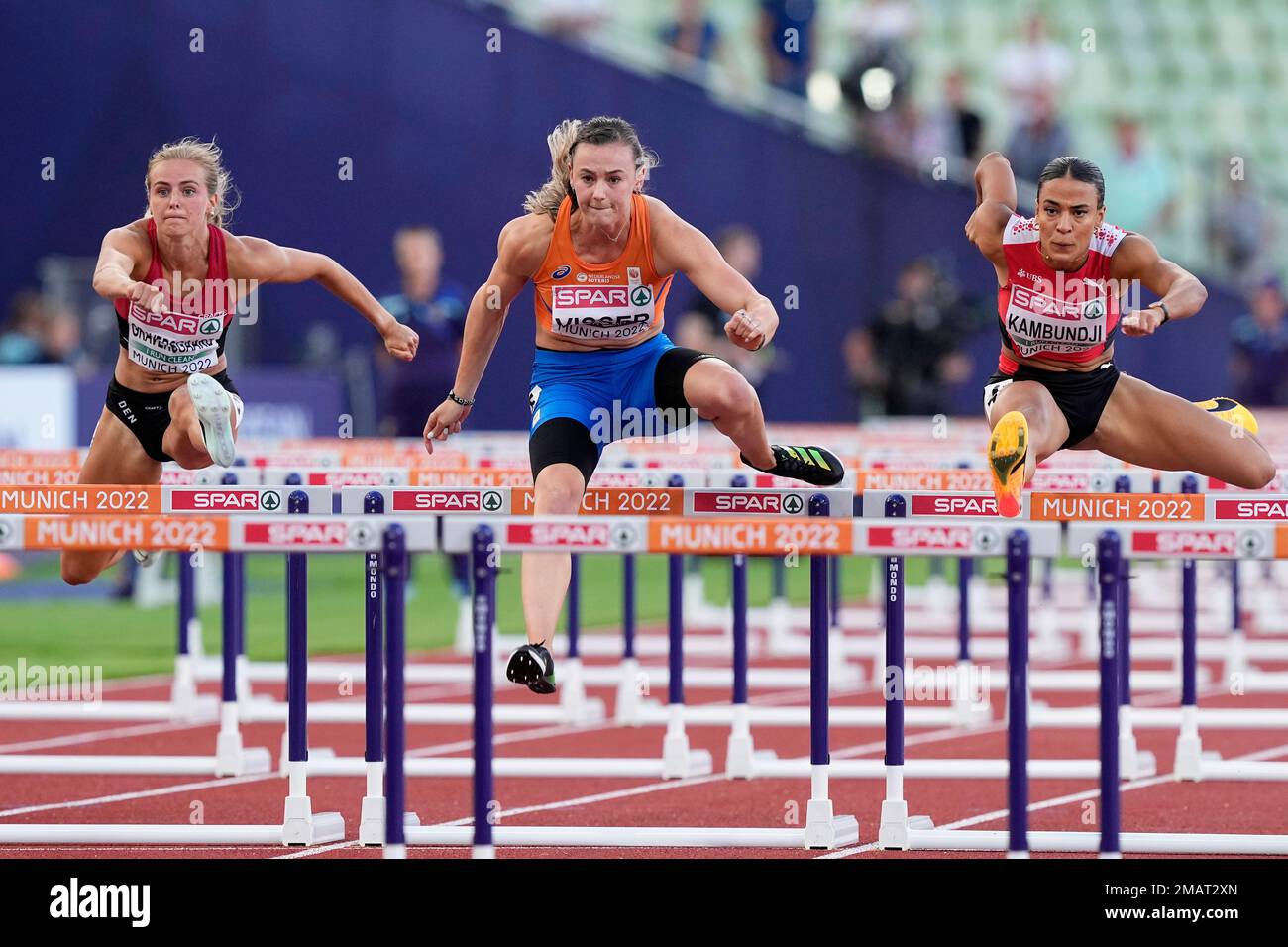 Mette Graversgaard, of Denmark, Nadine Visser, of the Netherlands, and ...