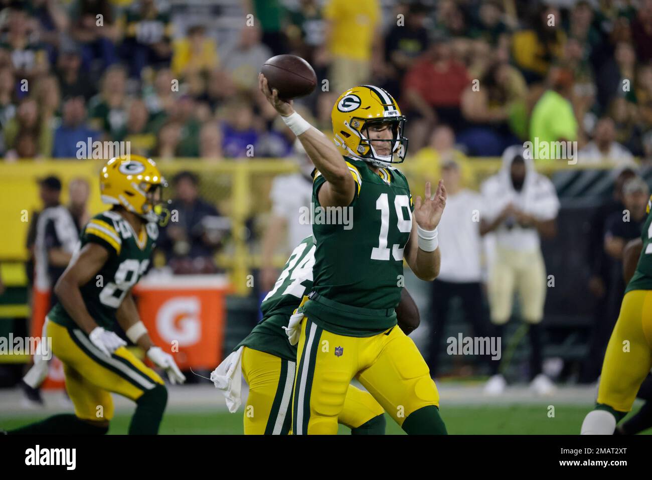 Green Bay Packers quarterback Danny Etling (19) during a preseason NFL ...