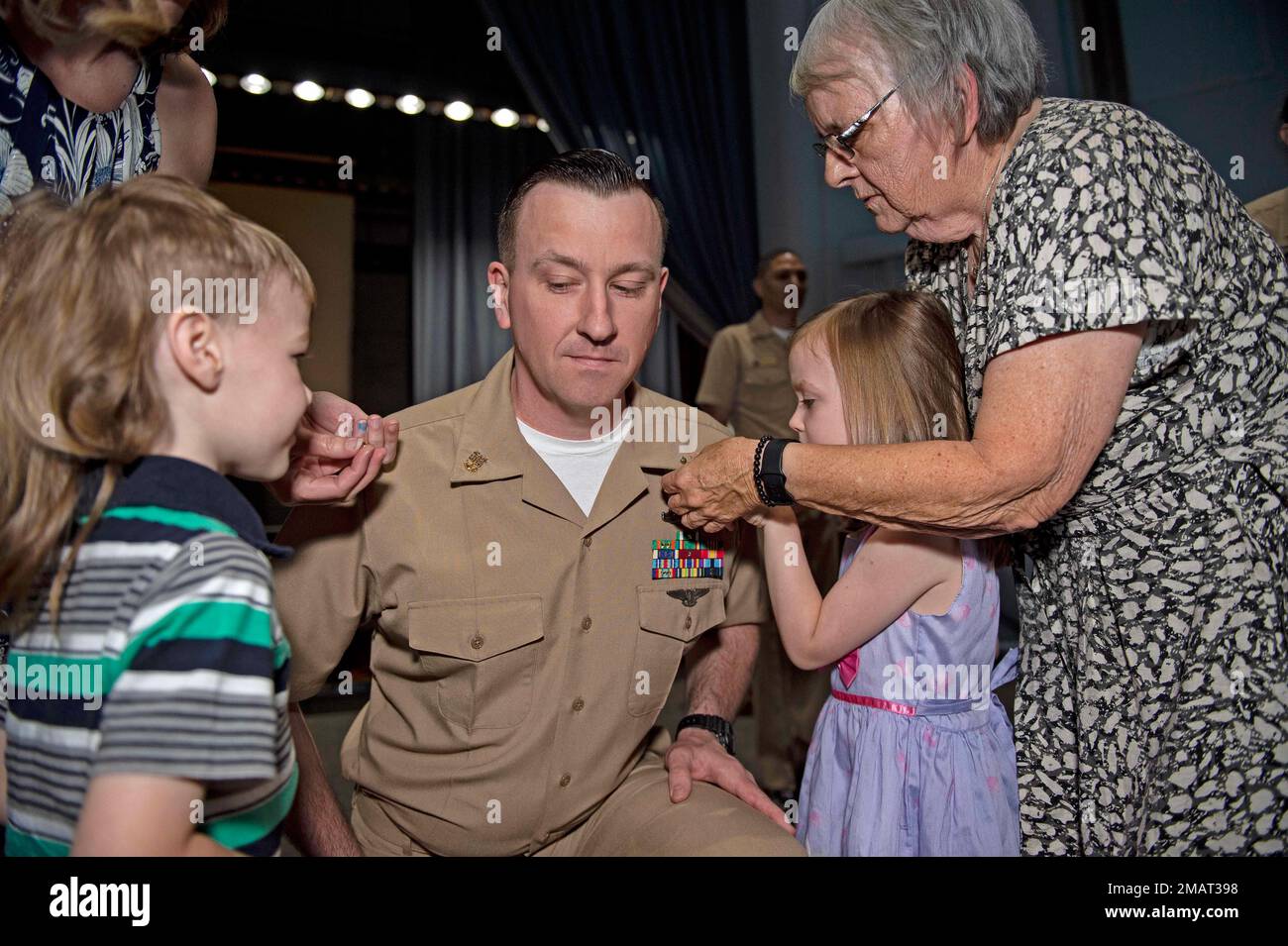 Master Chief Machinist’s Mate (Nuclear) William Shears is pinned by his ...