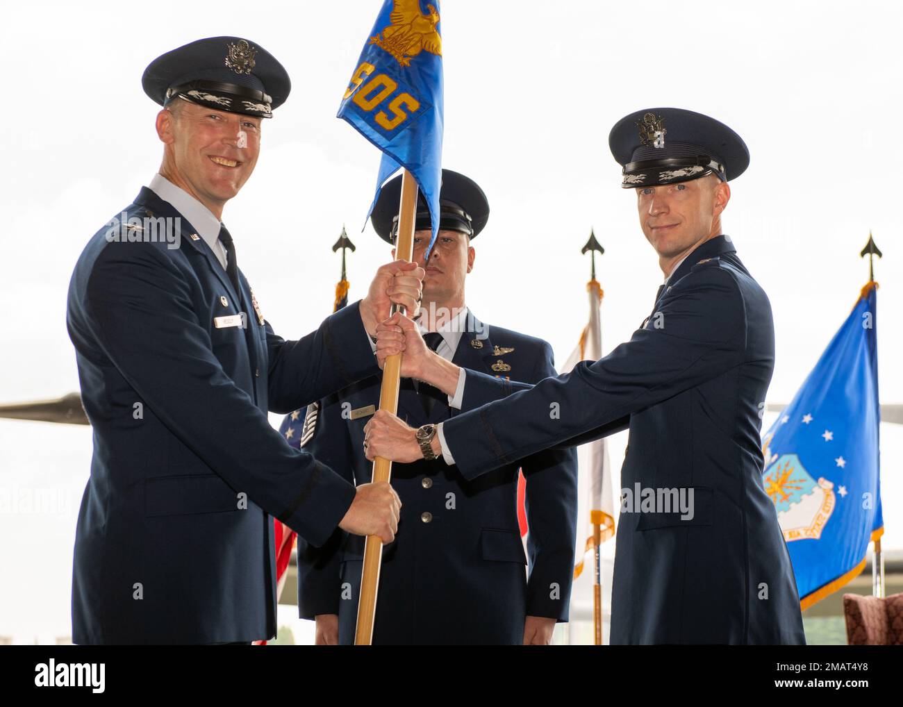 Lt. Col. Tyler Oldham (right), 21st Special Operations Squadron ...
