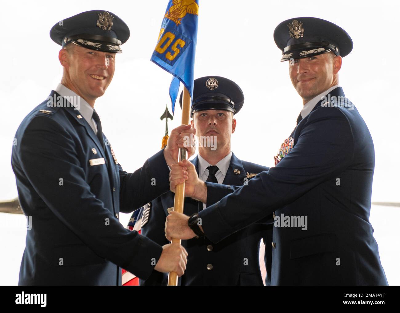 Lt. Col. Buckley Kozlowski (right), 459th Airlift Squadron commander ...