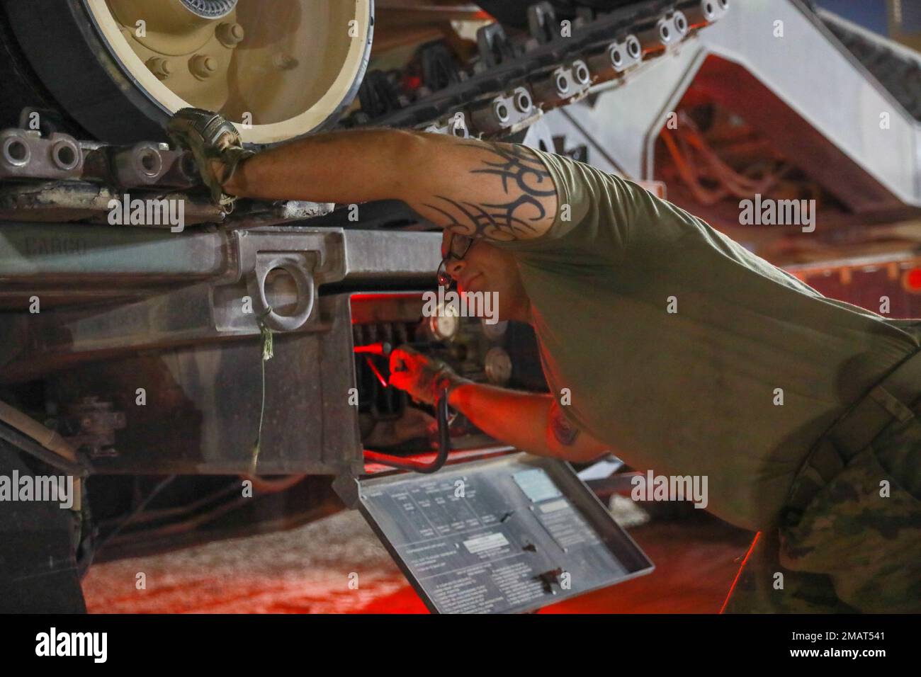 Soldiers from the 1st Combined Arms Battalion, 163rd Cavalry Regiment ...