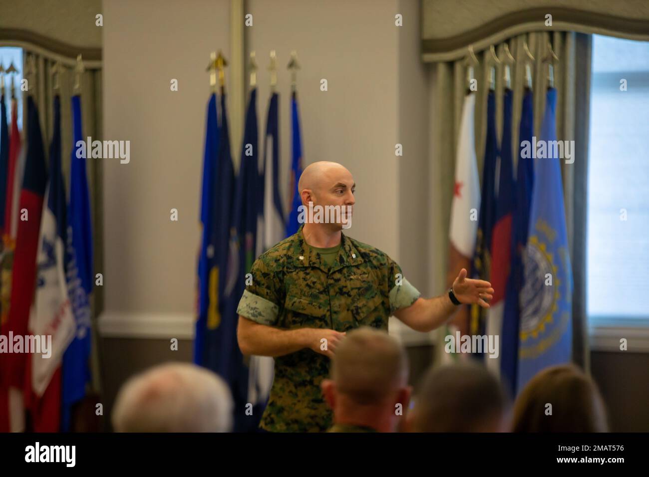 U.S. Marine Corps Lt. Col. Anthony J. Cesaro, commanding officer of ...