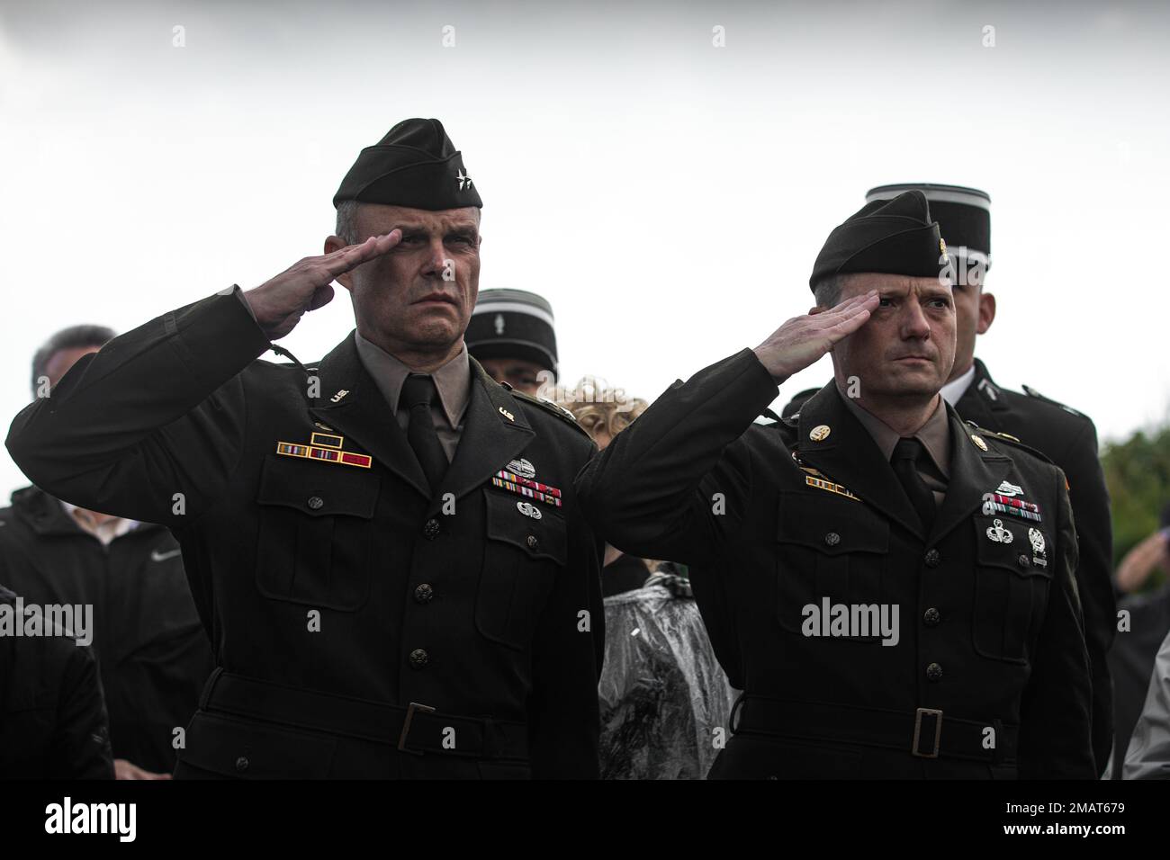 The command team of the 1st Infantry Division, Maj. Gen. John V. Meyer ...