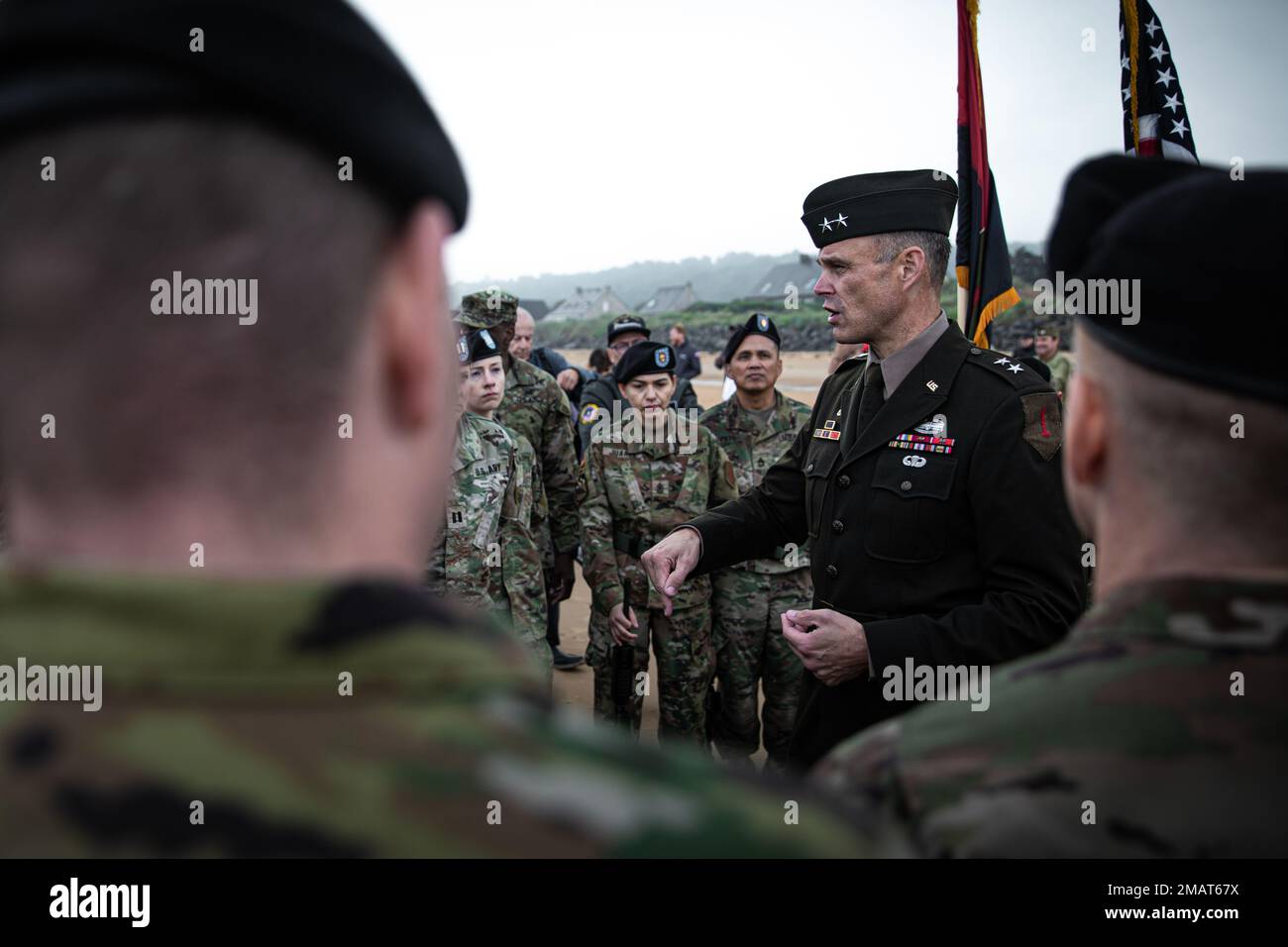 U.S. Army Maj. Gen. John V. Meyer, commanding general of the 1st Infantry Division, reminds his ...