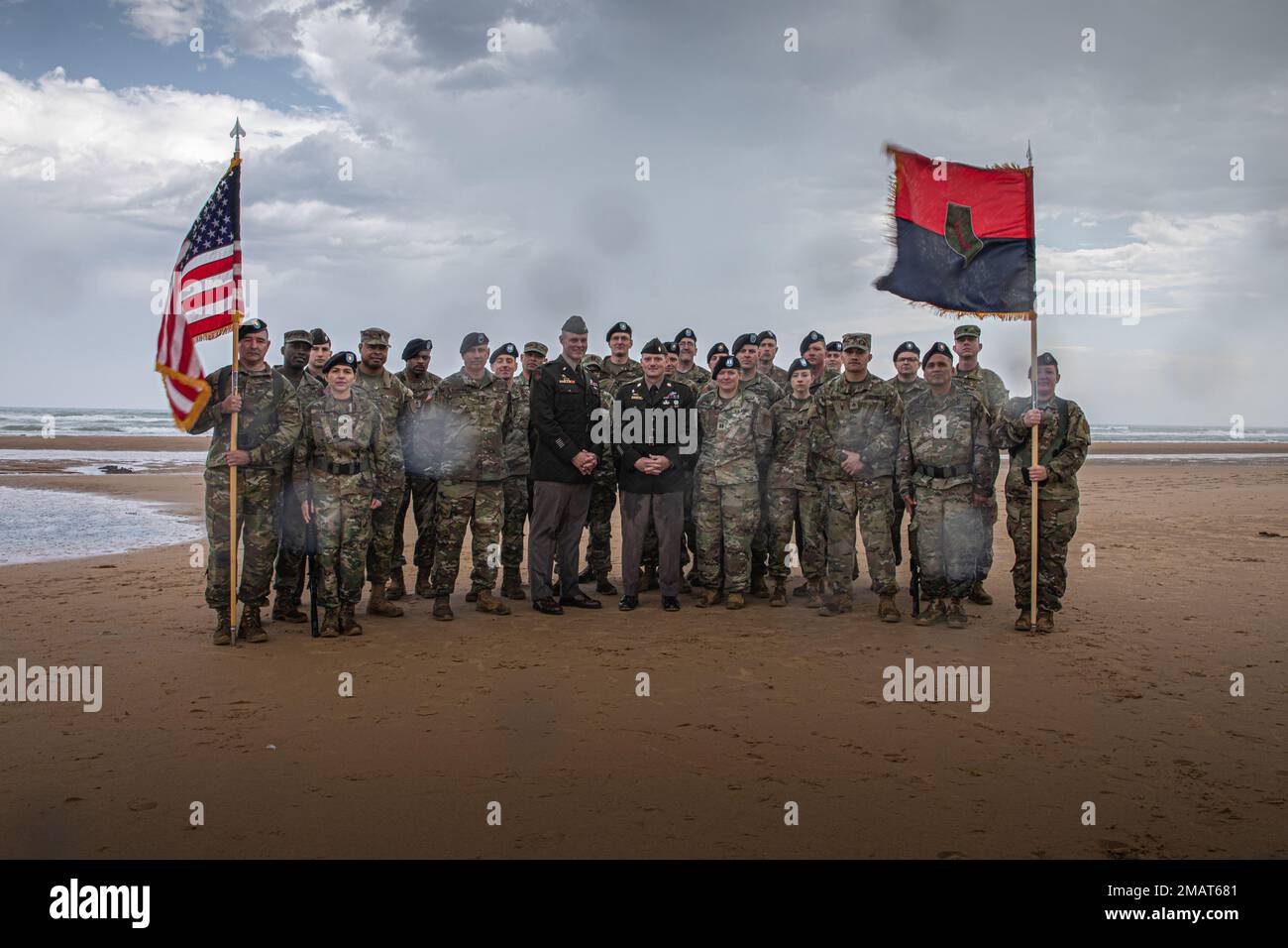 The command team of the 1st Infantry Division, U.S. Maj. Gen. John V ...