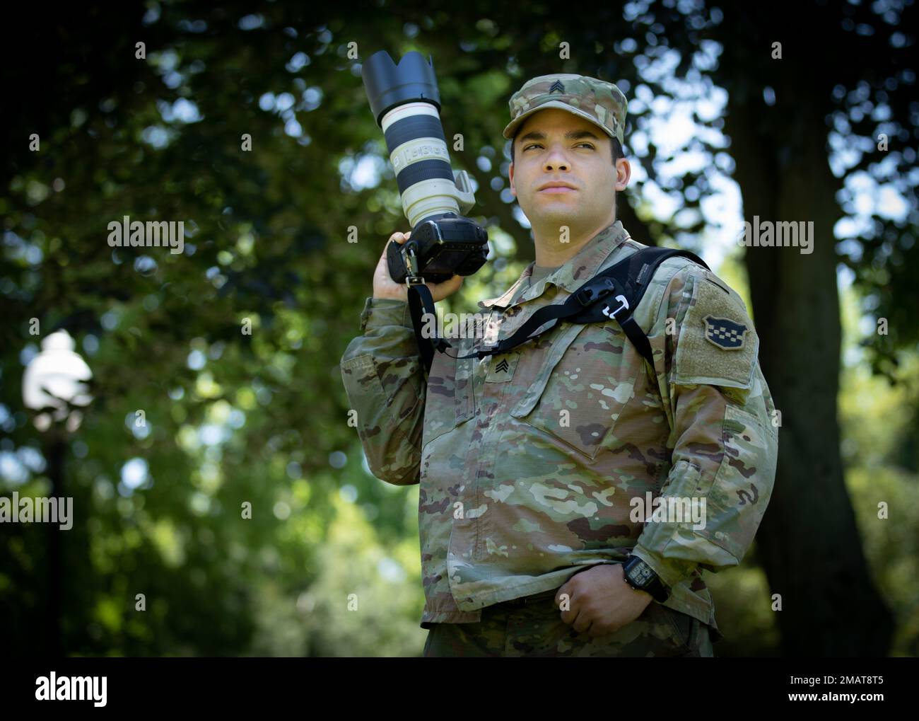Sgt. Nicholas Vidro, a U.S. Army Reserve public affairs noncommissioned officer with the 326th ...