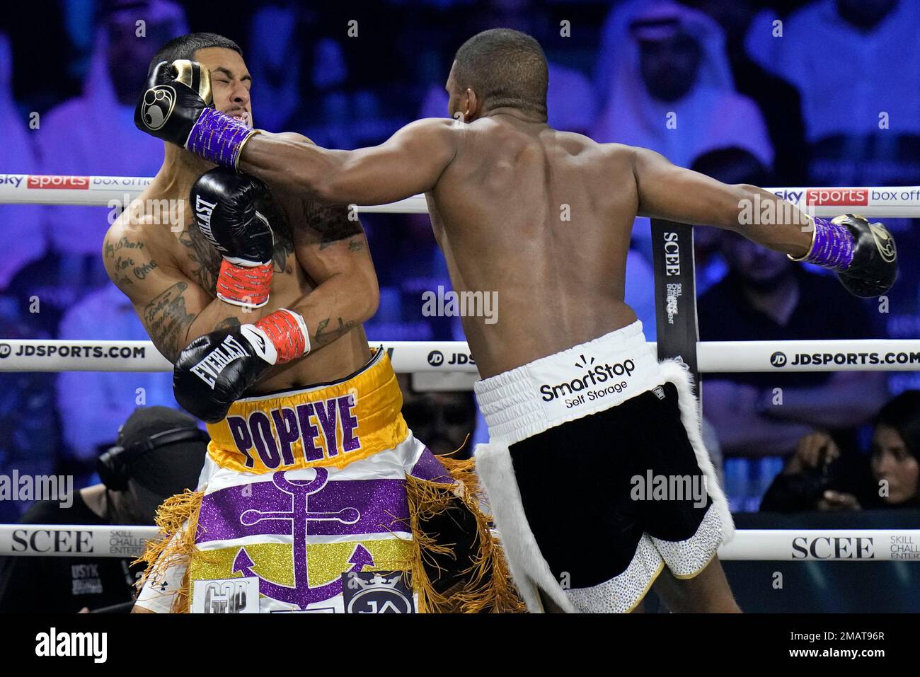 Sweden's Badou Jack, right, lands a blow on Richard Rivera of the ...