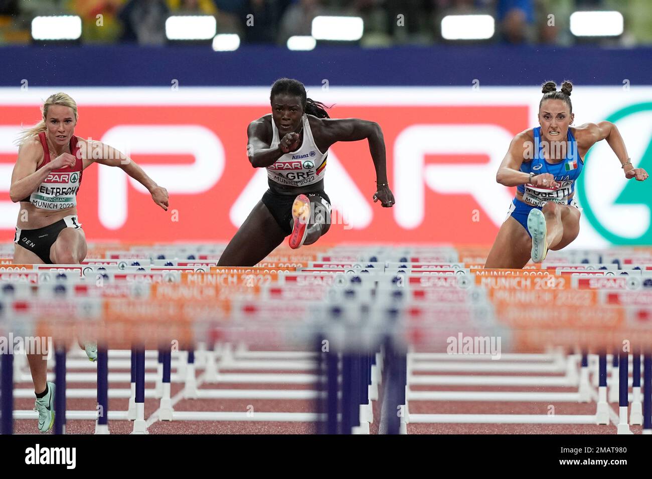 Mathilde Heltbech, of Denmark, Anne Zagre, of Belgium, and Nicla ...
