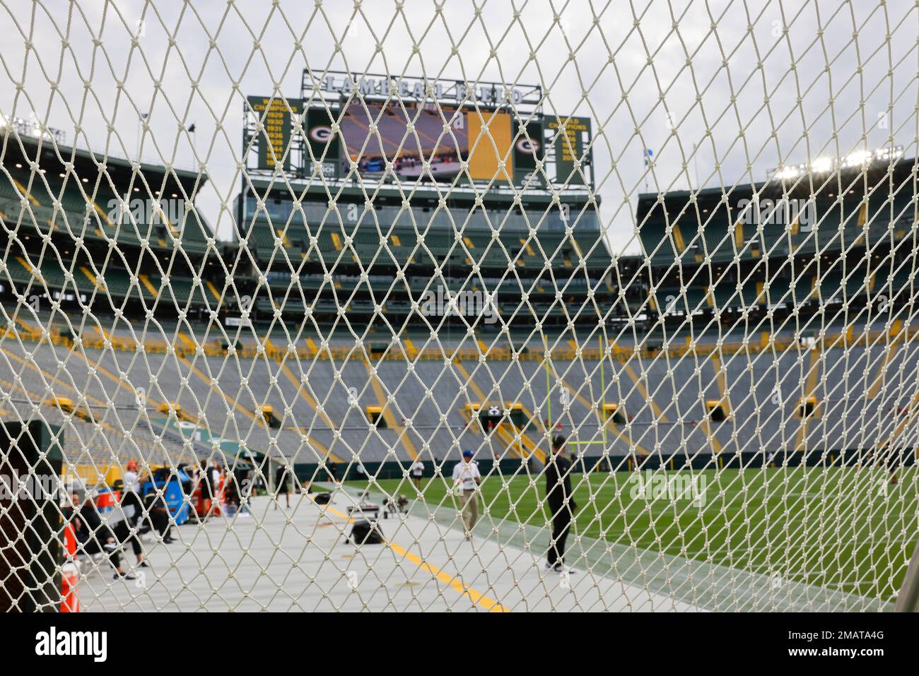 A general view of Lambeau Field before an NFL preseason football game ...
