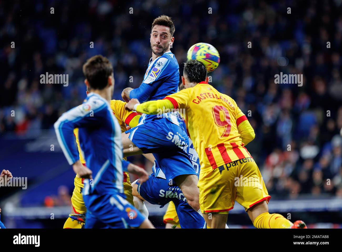 BARCELONA - JAN 7: Calero in action at the LaLiga match between RCD ...