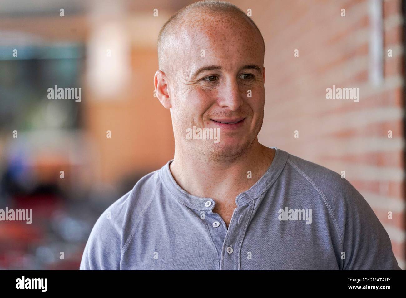 Max Rose talks to voters while campaigning on the Staten Island borough ...