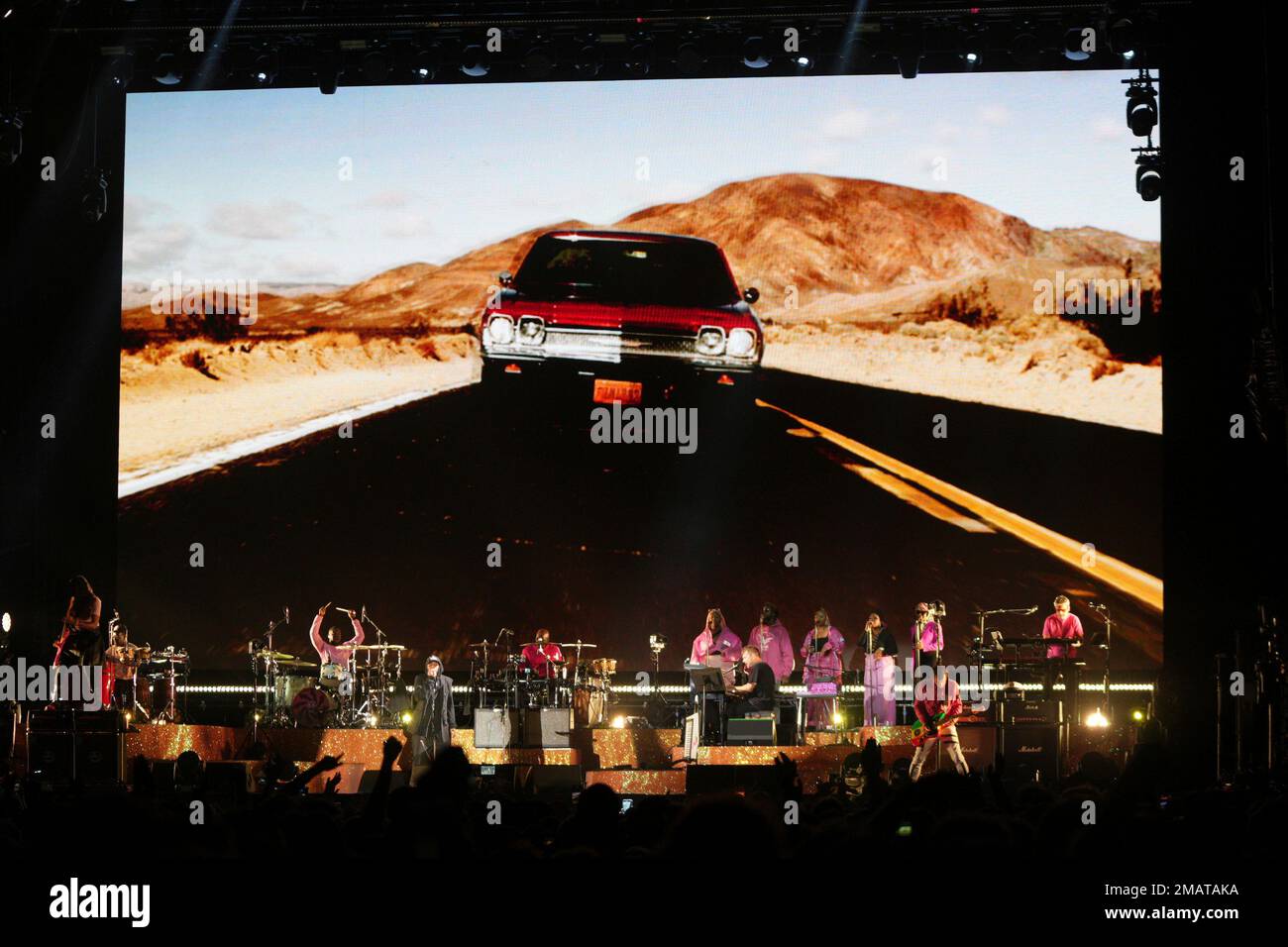 Yasiin Bey and Damon Albarn of Gorillaz perform on stage at All Points ...