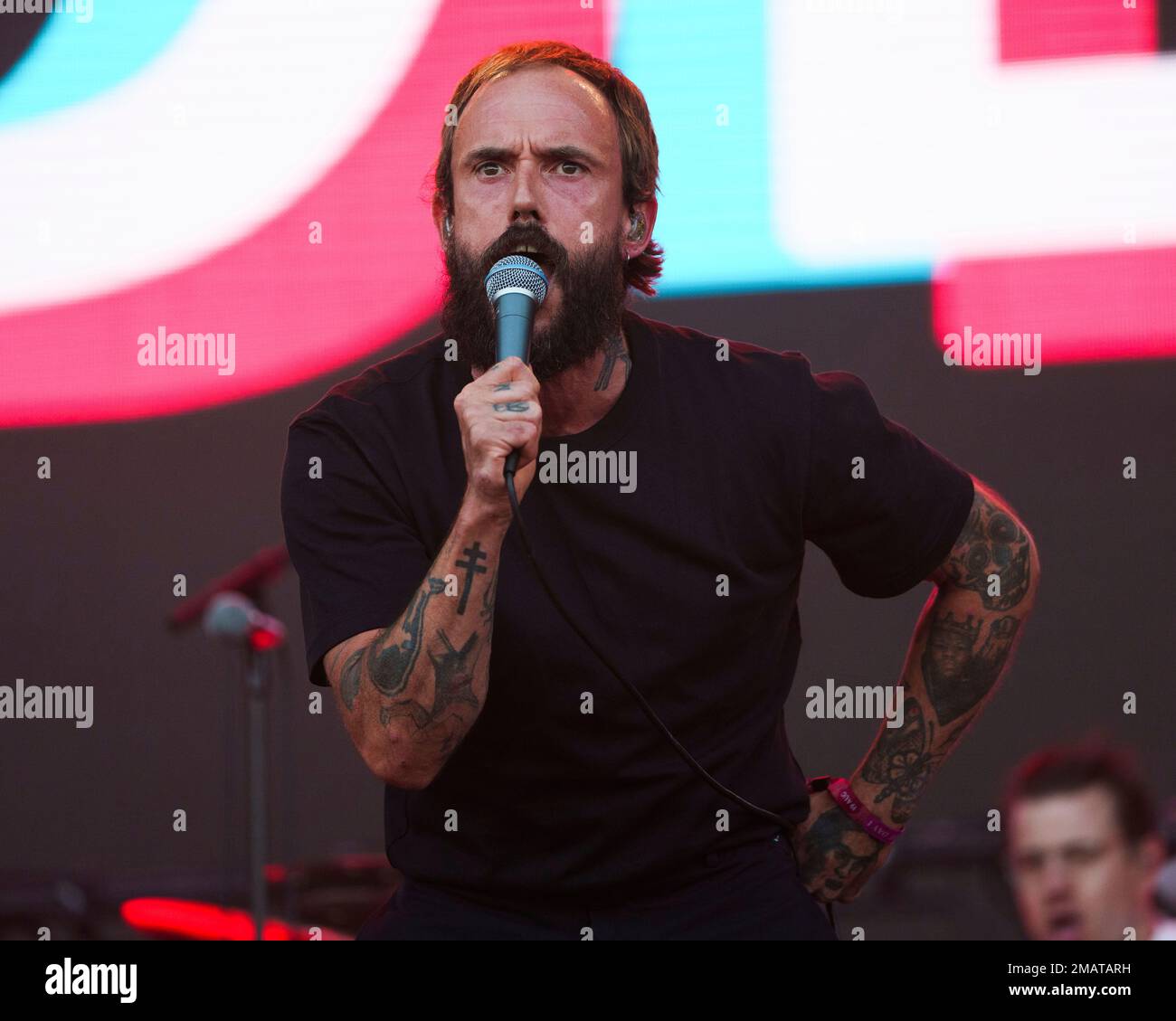 Joe Talbot of Idles performs on stage at All Points East at Victoria ...