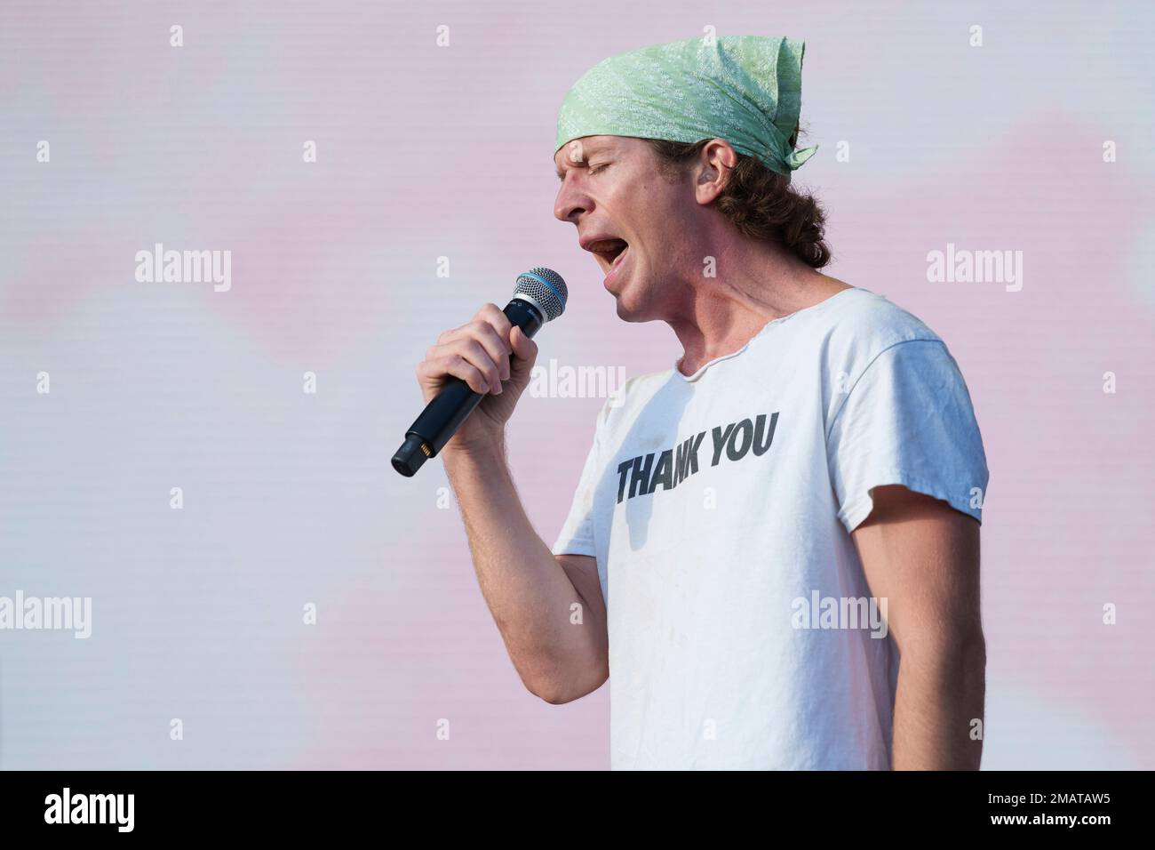 Brendan Yates of Turnstile performs in the crowd at All Points East at ...