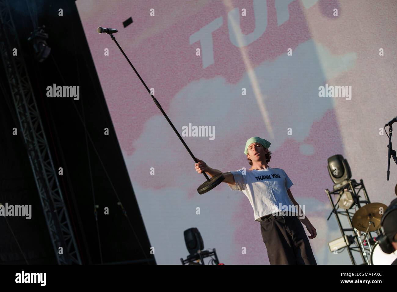 Brendan Yates of Turnstile performs in the crowd at All Points East at ...