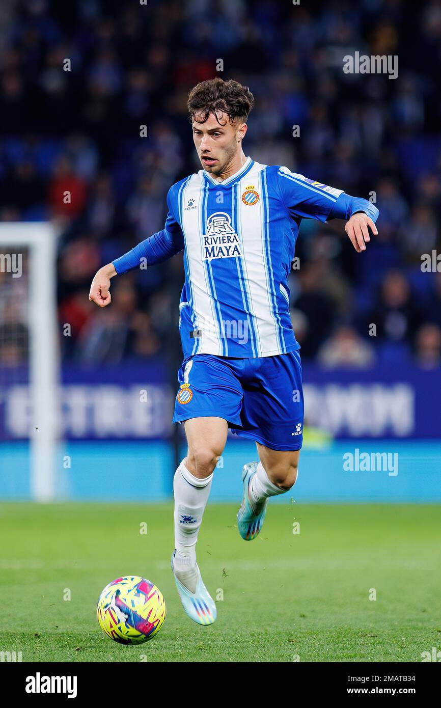 BARCELONA - JAN 7: Javi Puado in action at the LaLiga match between RCD ...