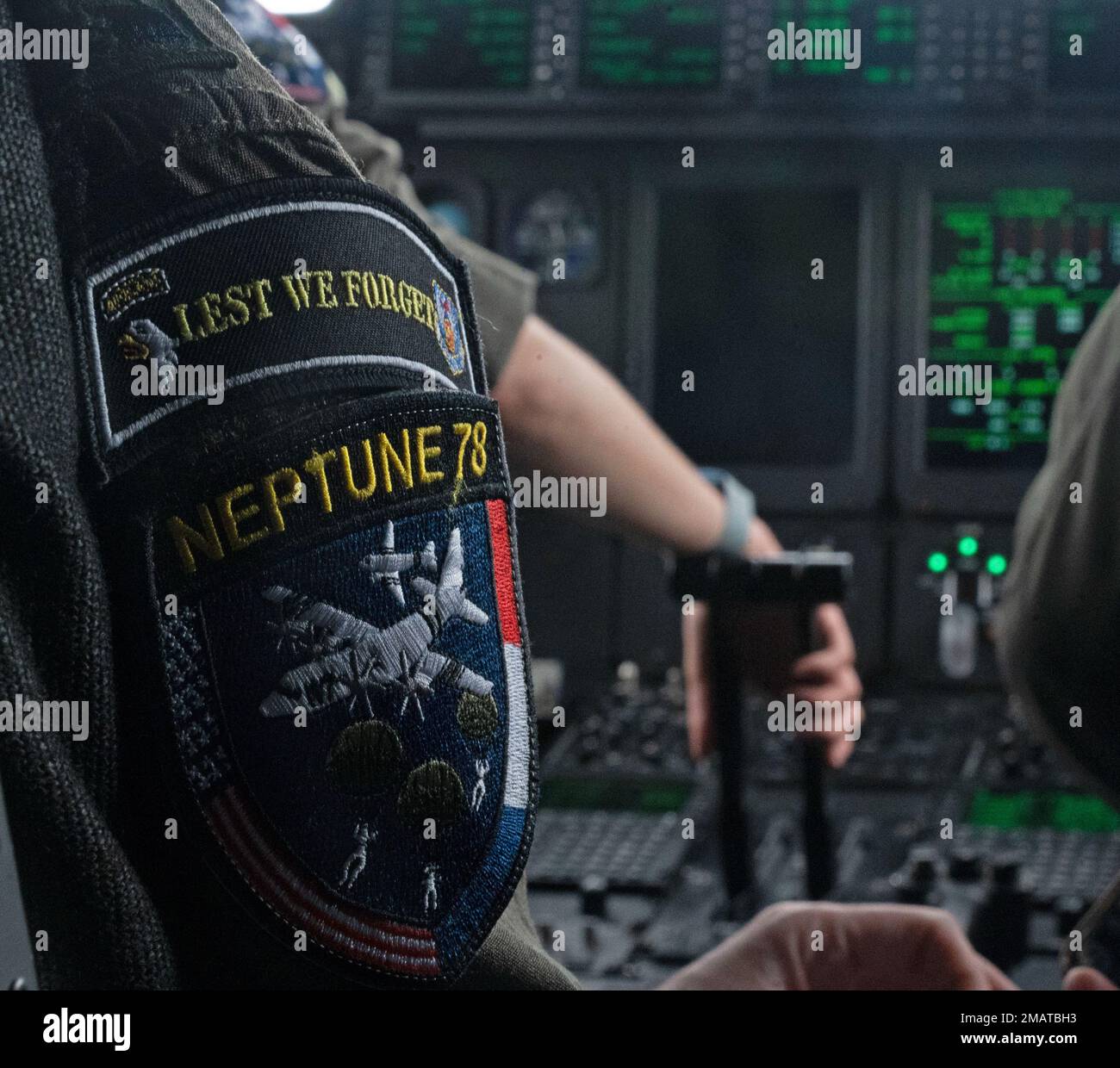 U.S. Air Force Capt. Sam Schell, 37th Airlift Squadron pilot, displays ...