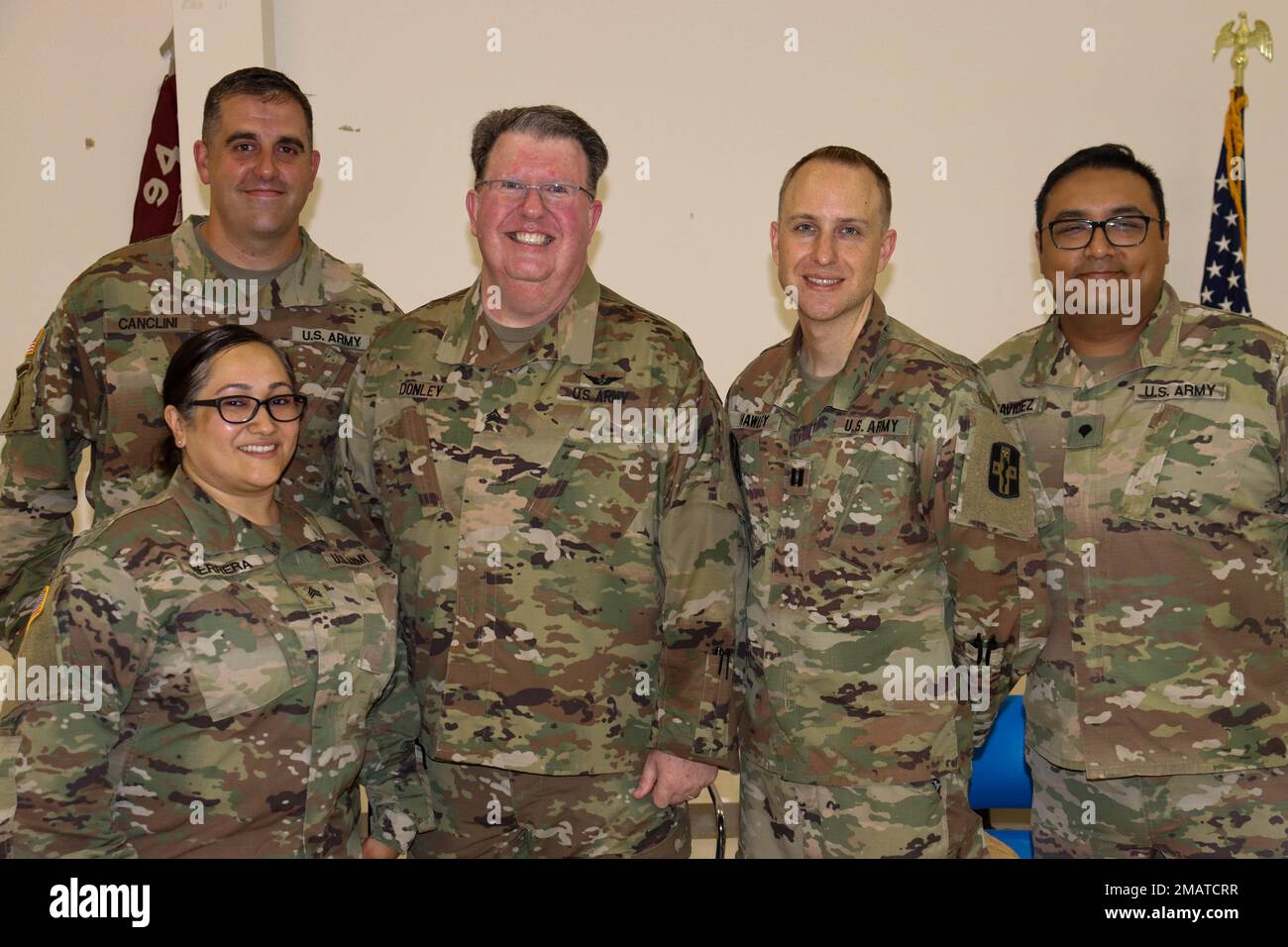 Soldiers from the 94th Combat Support Hospital, Bravo Company, pose for ...
