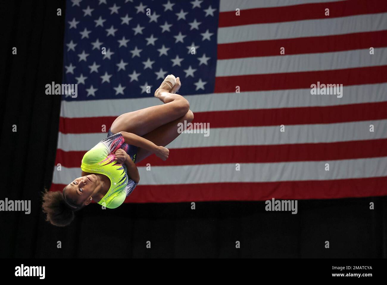 Skye Blakely competes in the beam during the U.S. Gymnastics ...