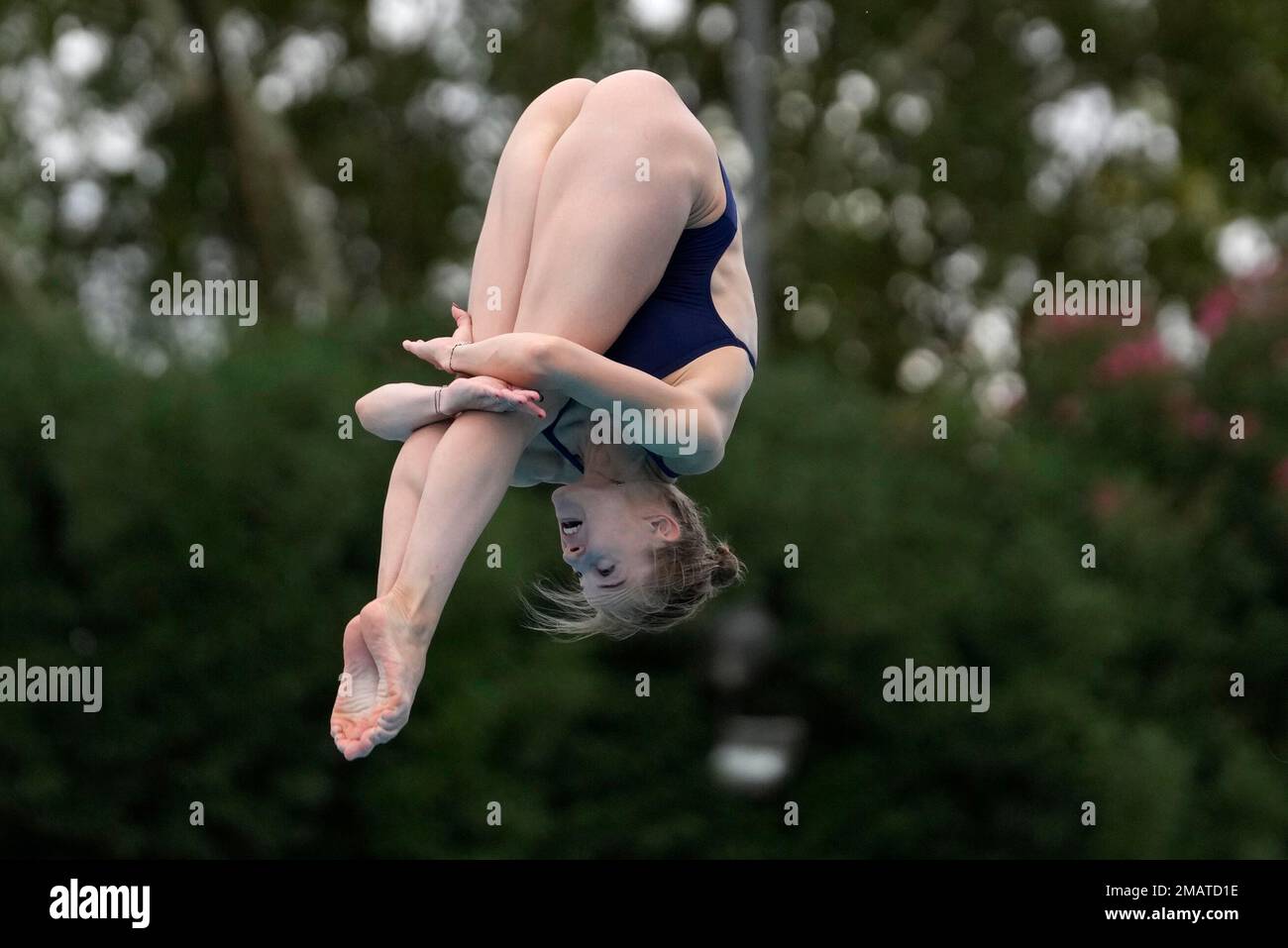 Michelle Heimberg of Switzerland competes during diving Women's diving ...