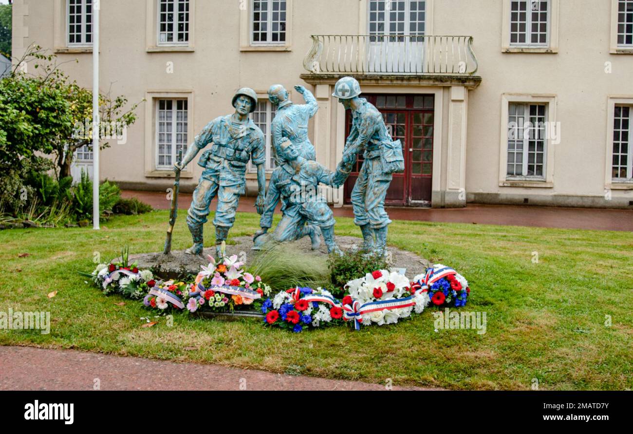 A statue of the 4 Braves monument, June 4, 2022, at Monument des 4 ...