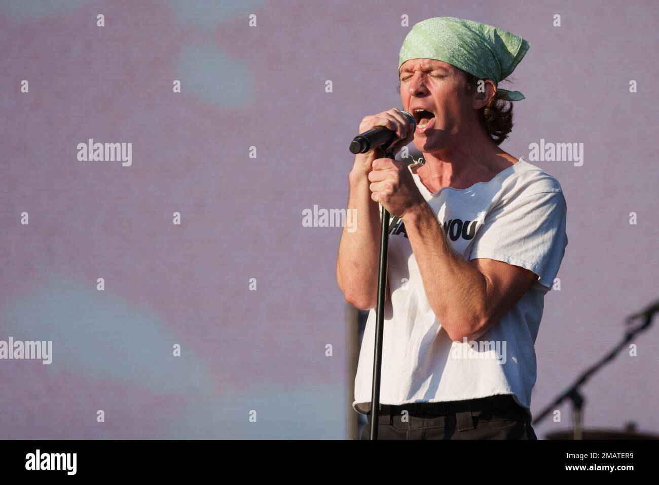 Brendan Yates of Turnstile performs at All Points East at Victoria Park ...