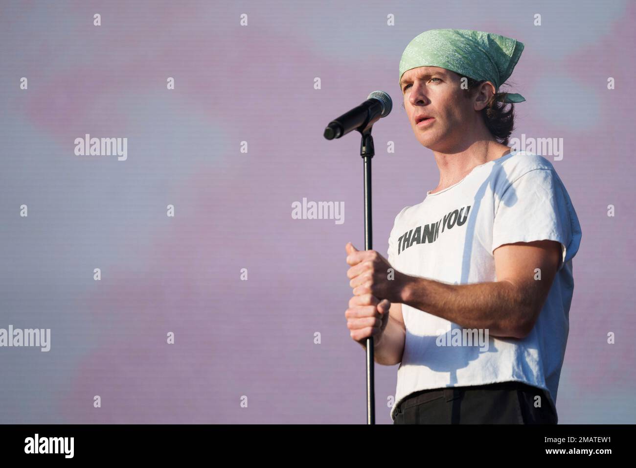 Brendan Yates of Turnstile performs at All Points East at Victoria Park ...