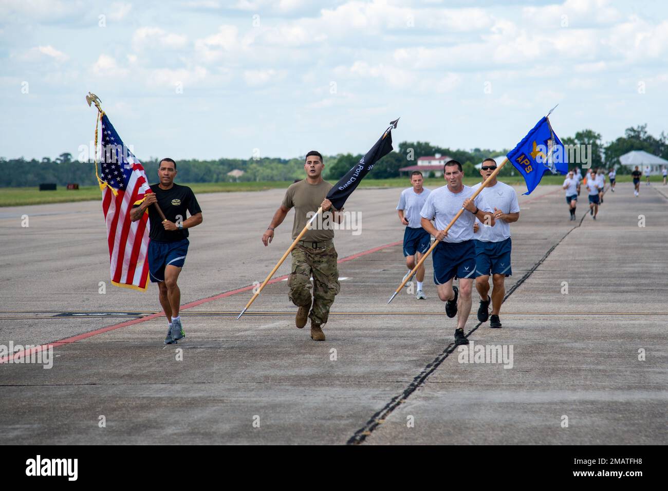 Members of the 41st Aerial Port Squadron at Keesler Air Force Base ...