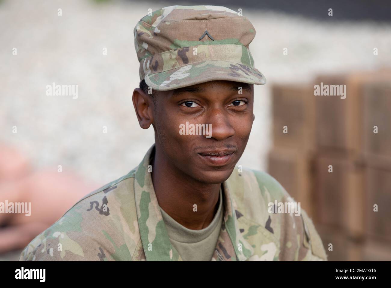 Pvt. Tavon White, a Soldier with First U.S. Army Division, from Fort ...