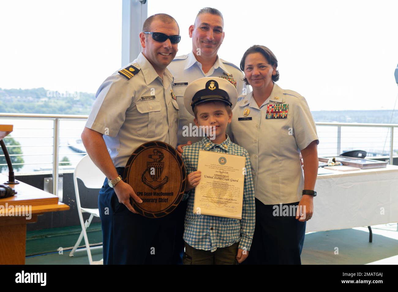 Honorary Chief Sean MacDonnell, the son of Coast Guard Academy ...