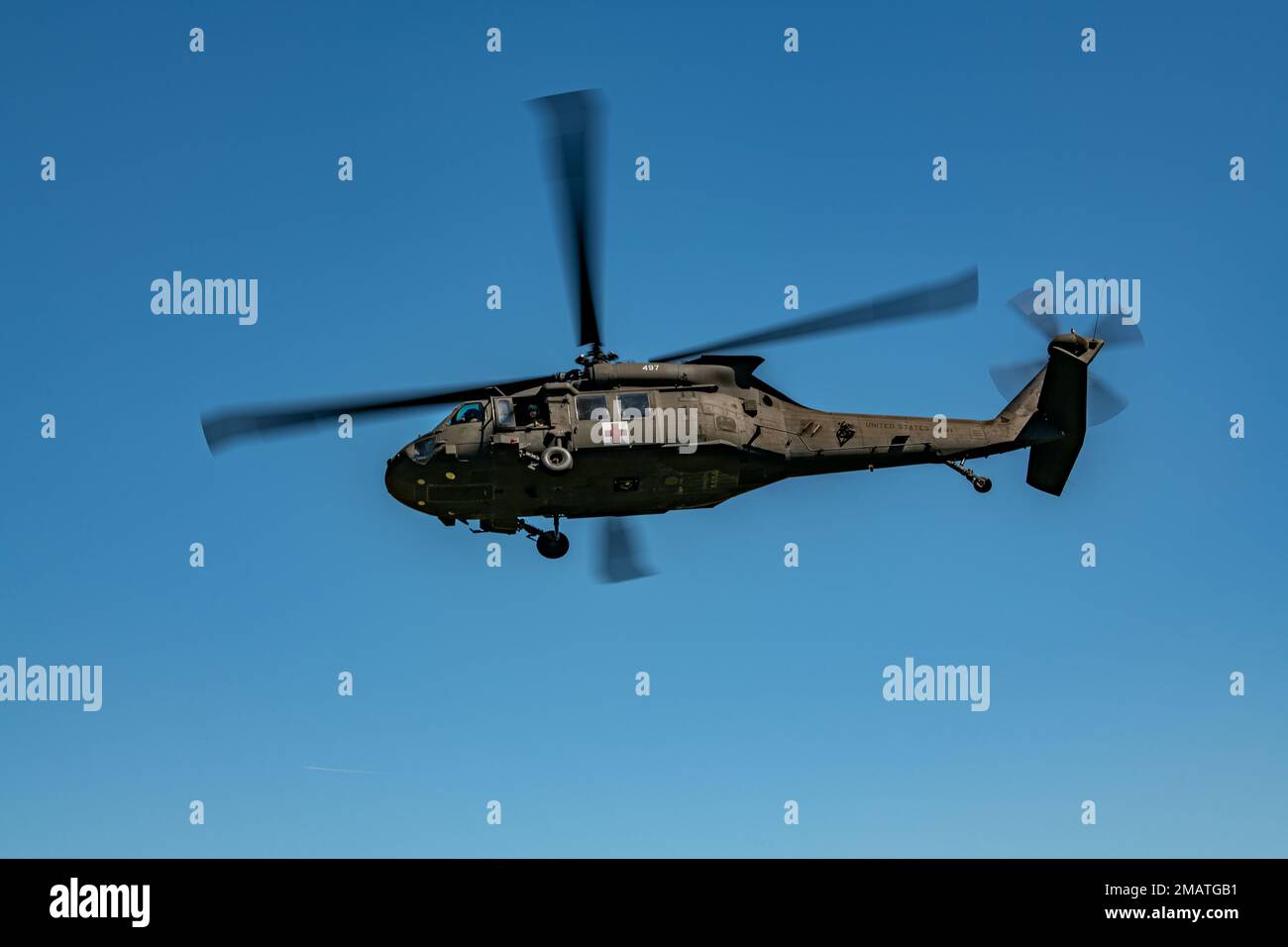 A U.S. Army UH-60 Black Hawk helicopter, assigned to the 38th Combat ...
