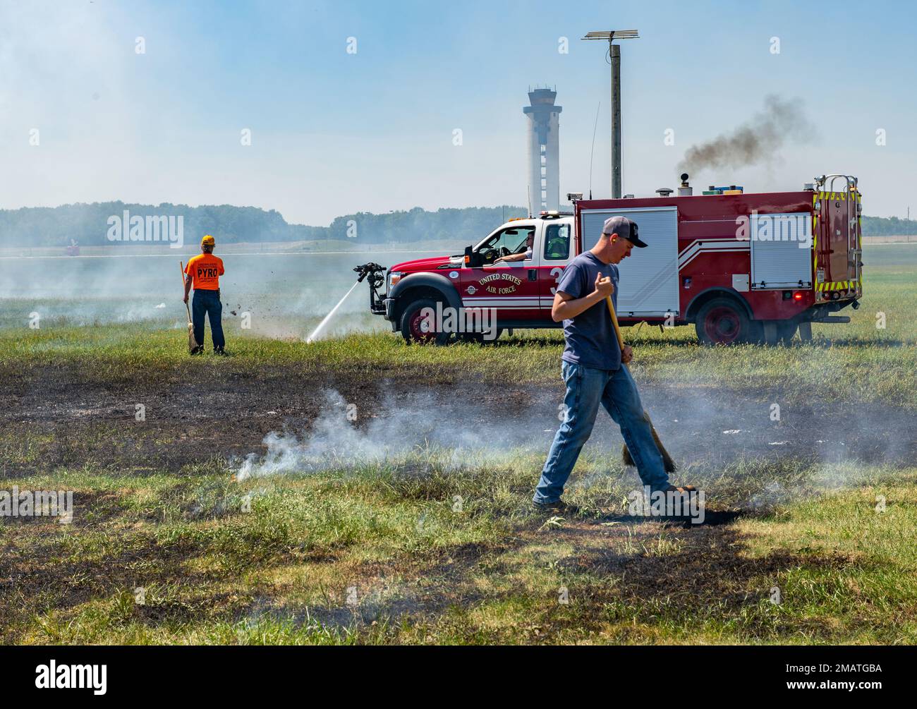 A U.S. Airman with the 122nd Fighter Wing Civil Engineer Flight and ...