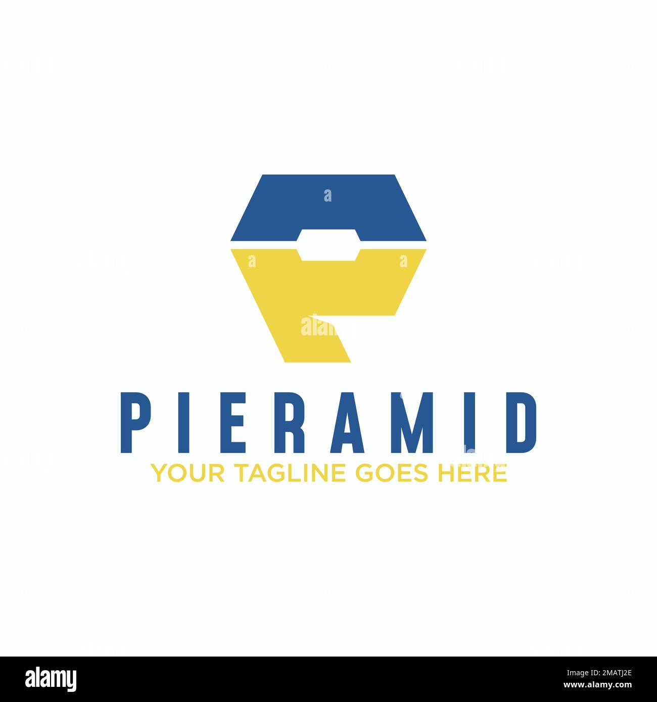 Letter or word P or CP font with hexagon image graphic icon logo design ...