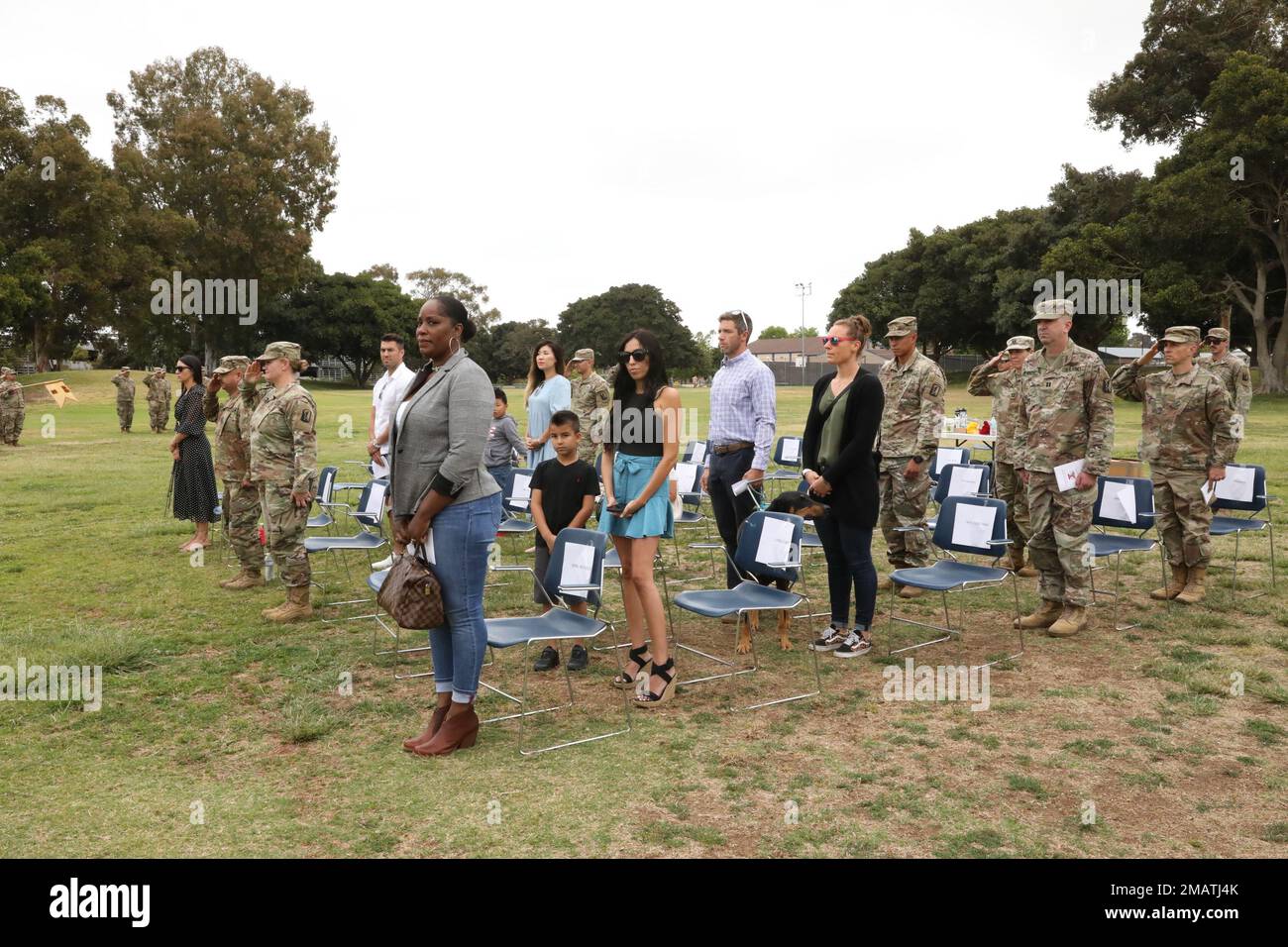 California National Guard soldiers and family members witness the ...