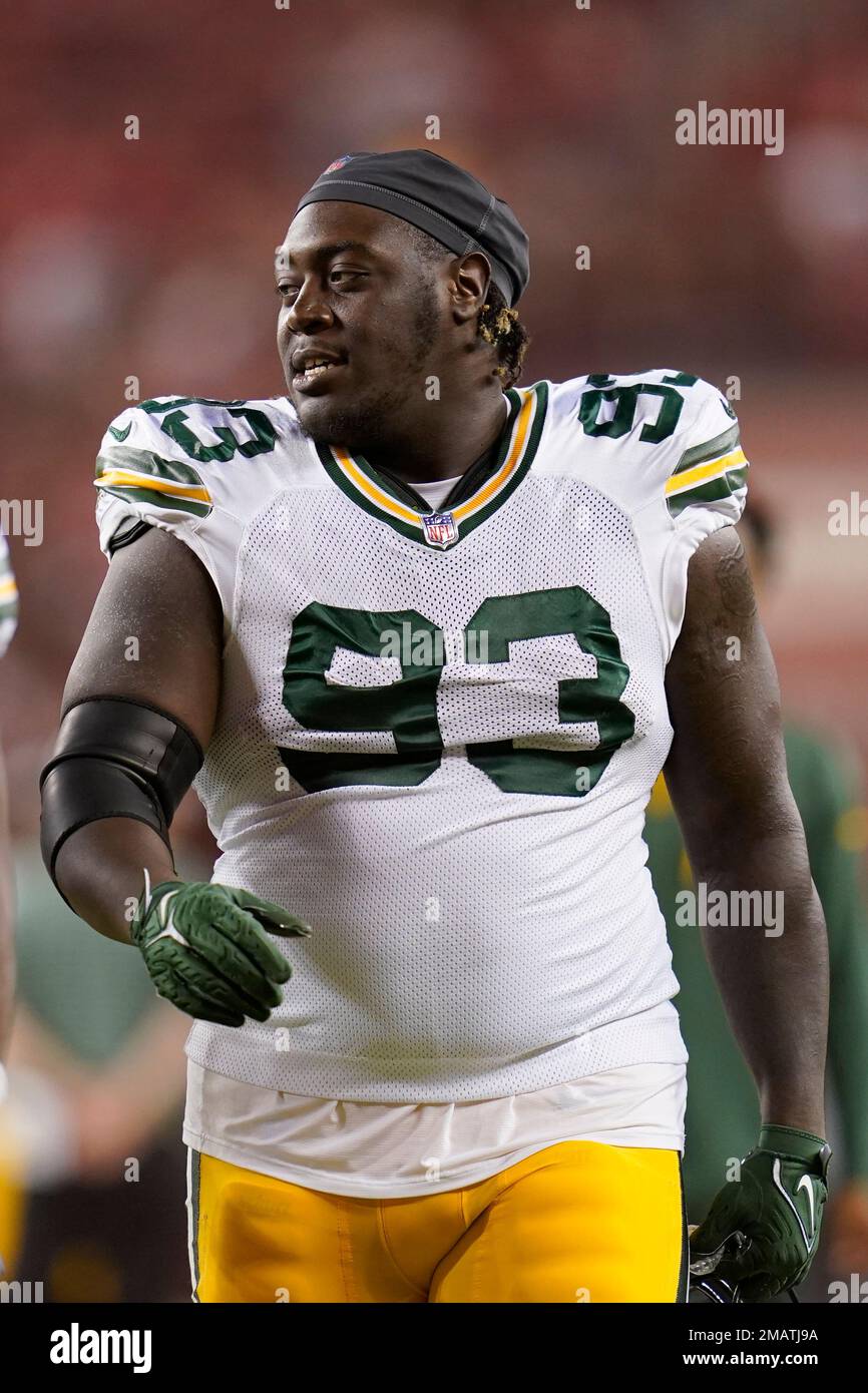 Green Bay Packers' T.J. Slaton during an NFL preseason football game against the San Francisco ...