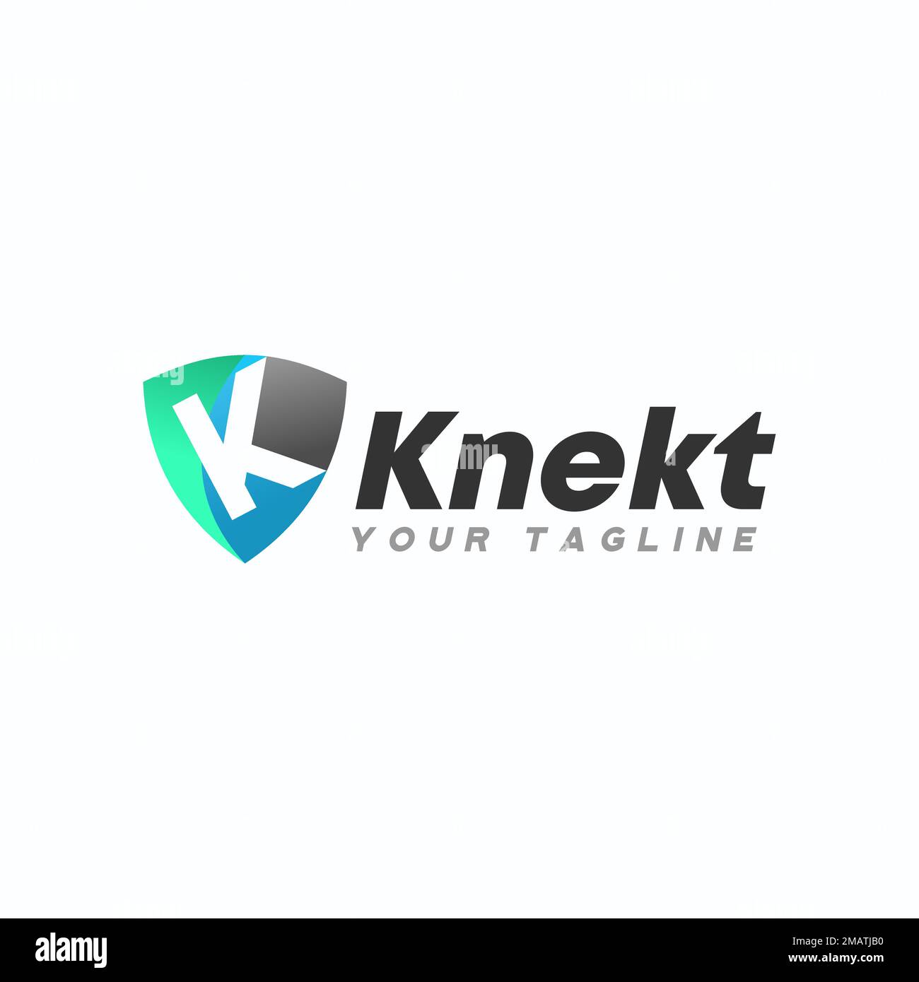 Letter or word K sans serif font in block shield guard image graphic ...