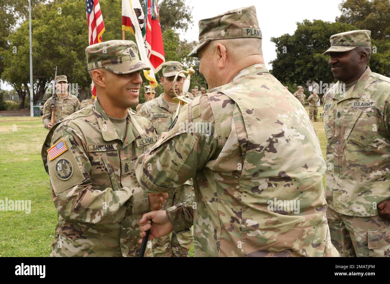 U.S. Army Command Sgt. Maj. Rodney Plamondon, CSM of the 79th Infantry ...