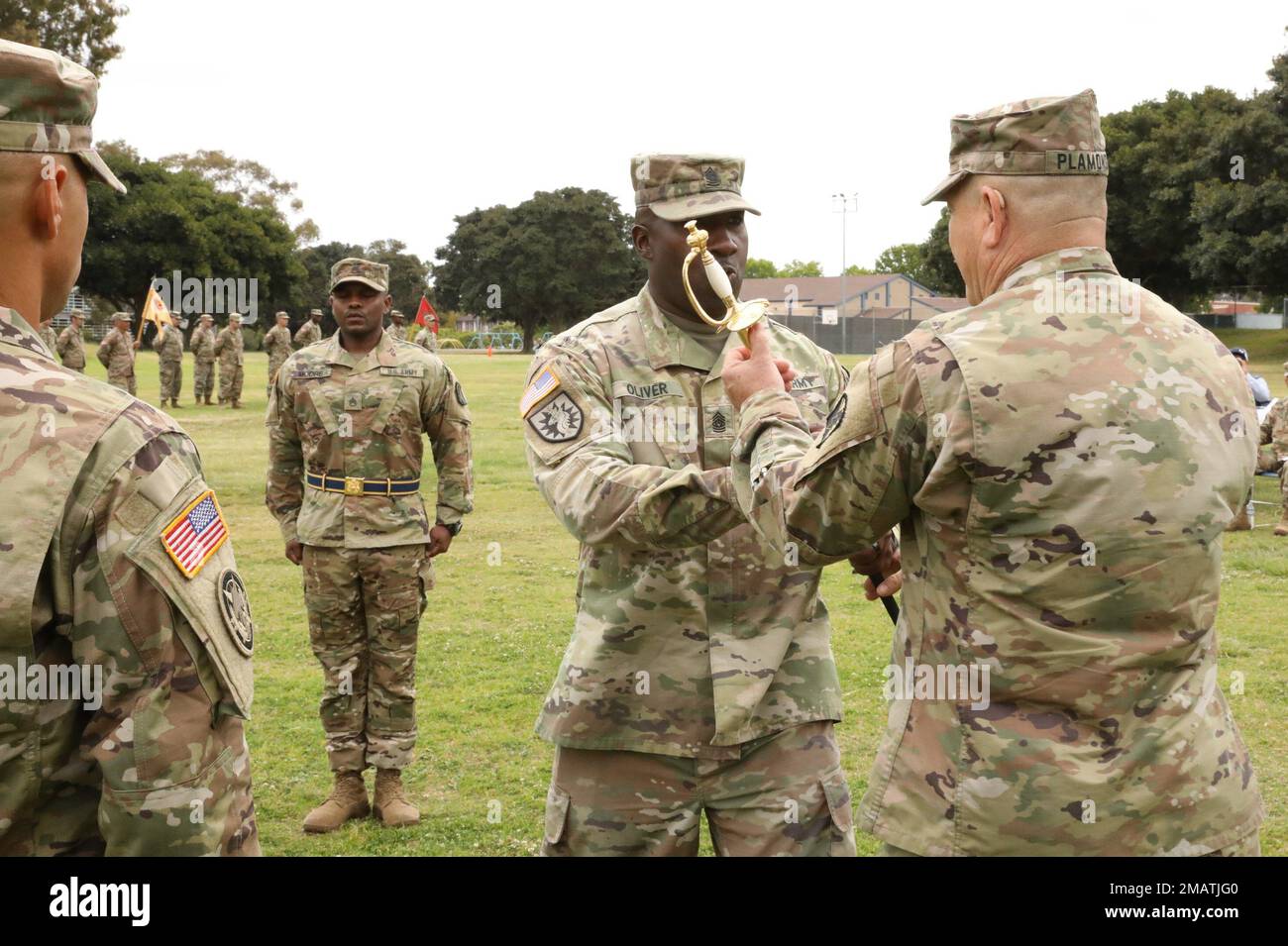U.S. Army Command Sgt. Maj. Oliver Damon, outgoing CSM of the 578th ...