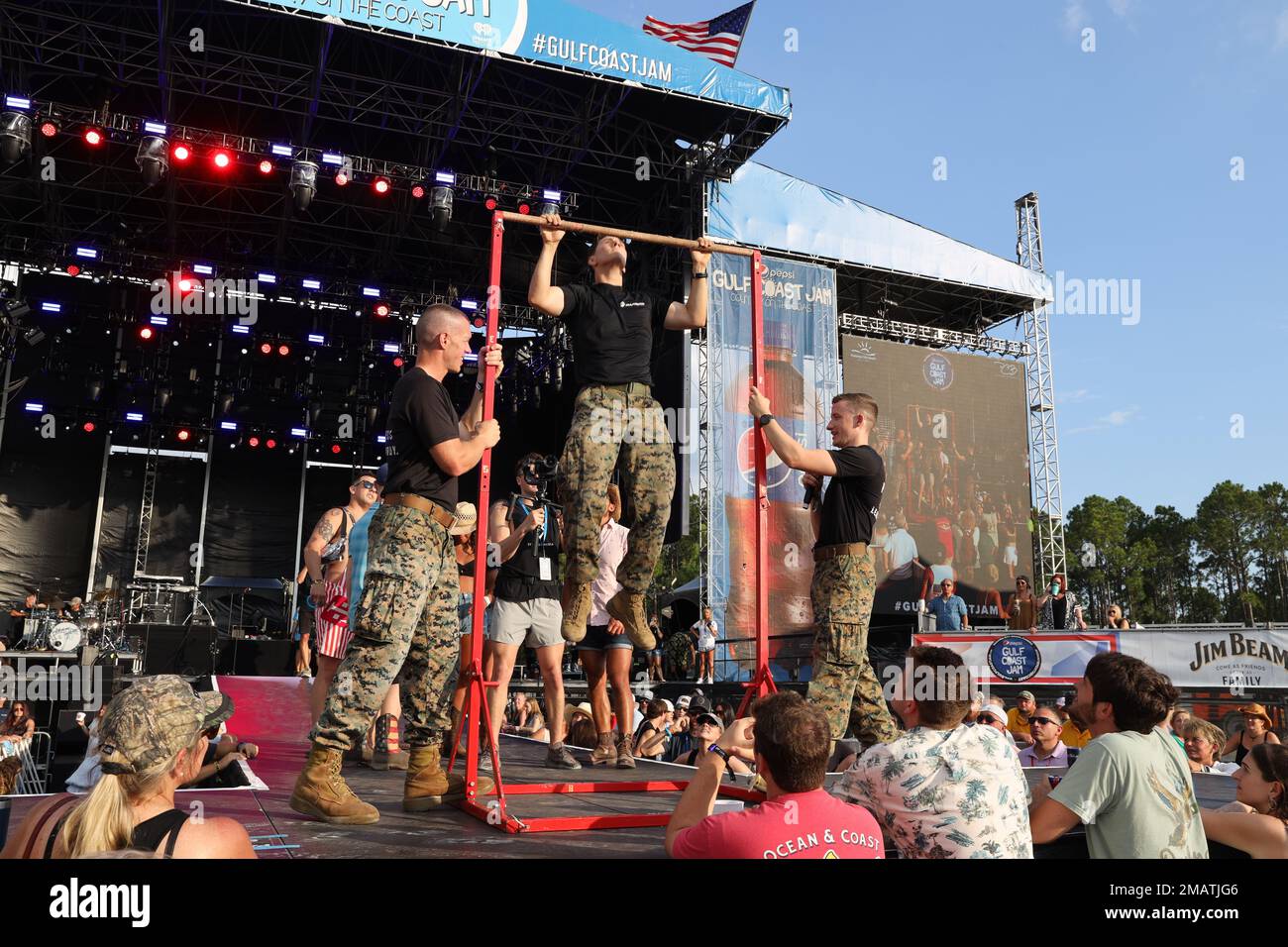 U.S. Marines with Marine Corps Recruiting Station Montgomery conduct a ...