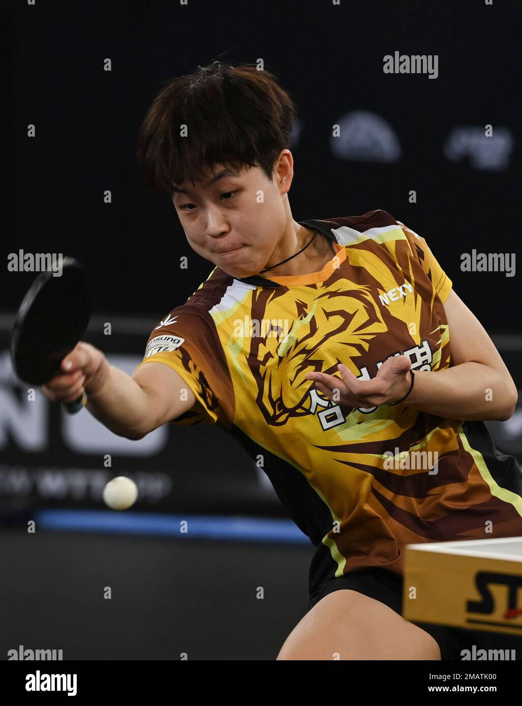 Doha, Qatar. 19th Jan, 2023. Joo Cheonhui competes during the women's ...