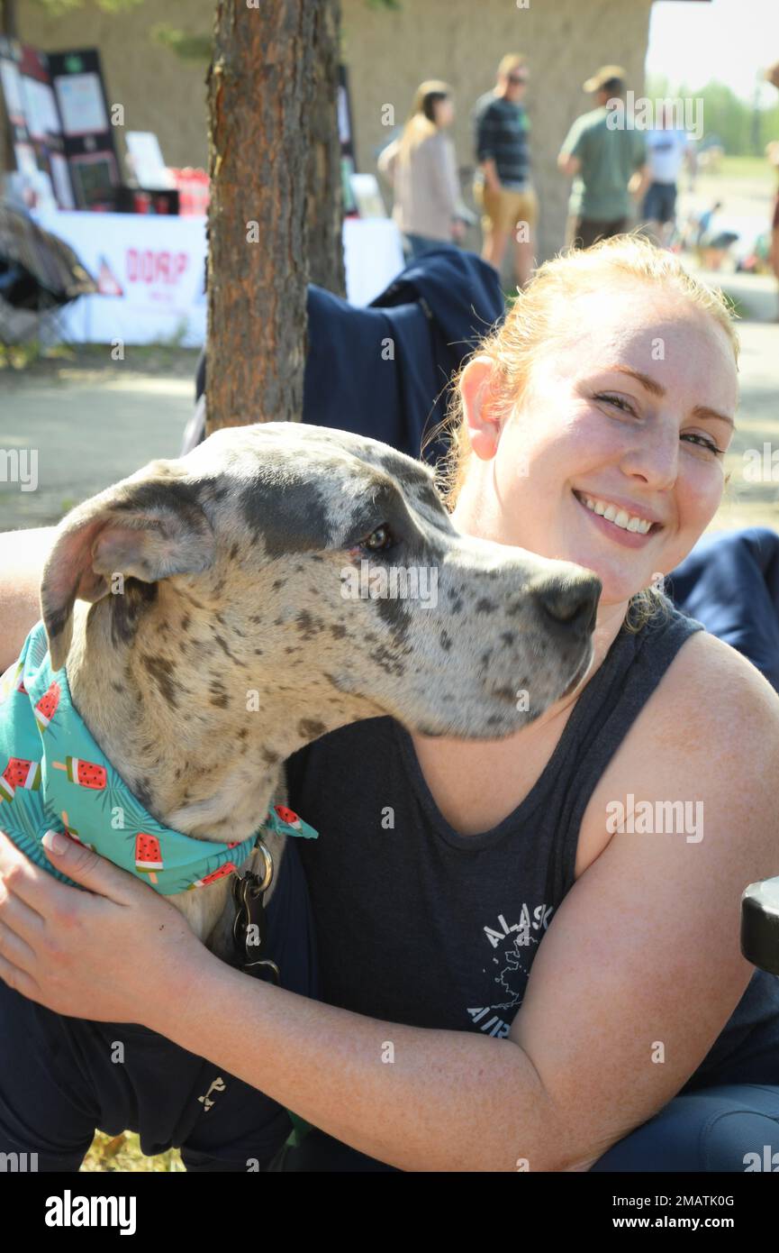 Tech Sgt. Elysia Wilson of the 168th Wing recruiting team takes a photo ...