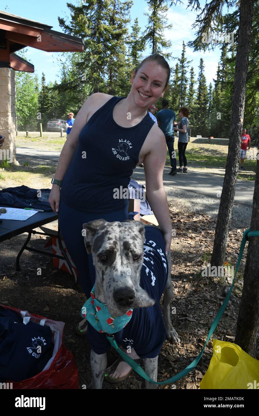 Tech Sgt. Elysia Wilson of the 168th Wing recruiting team takes a photo ...