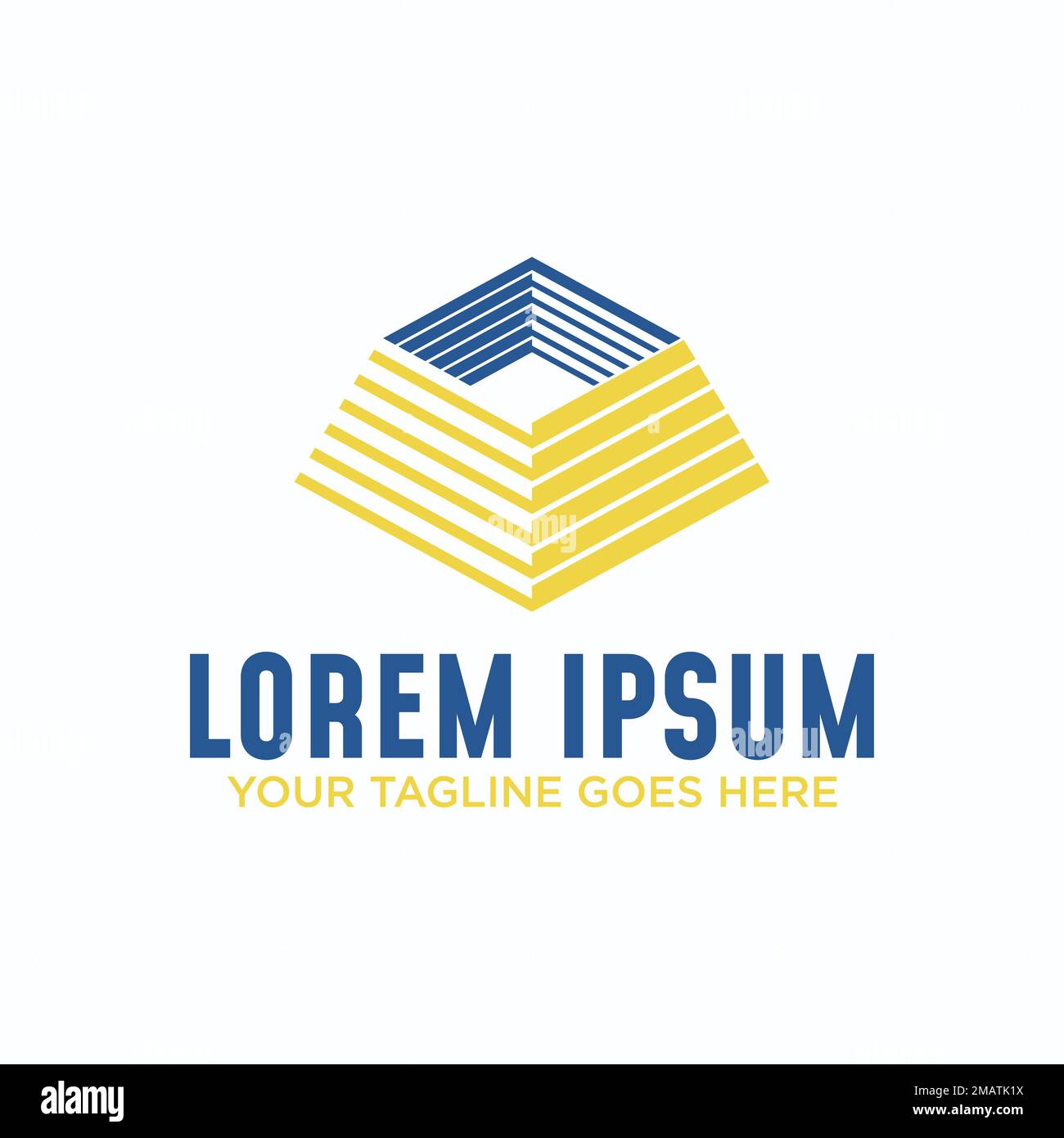 3D Pyramid or Building image graphic icon logo design abstract concept vector stock. Can be used ...