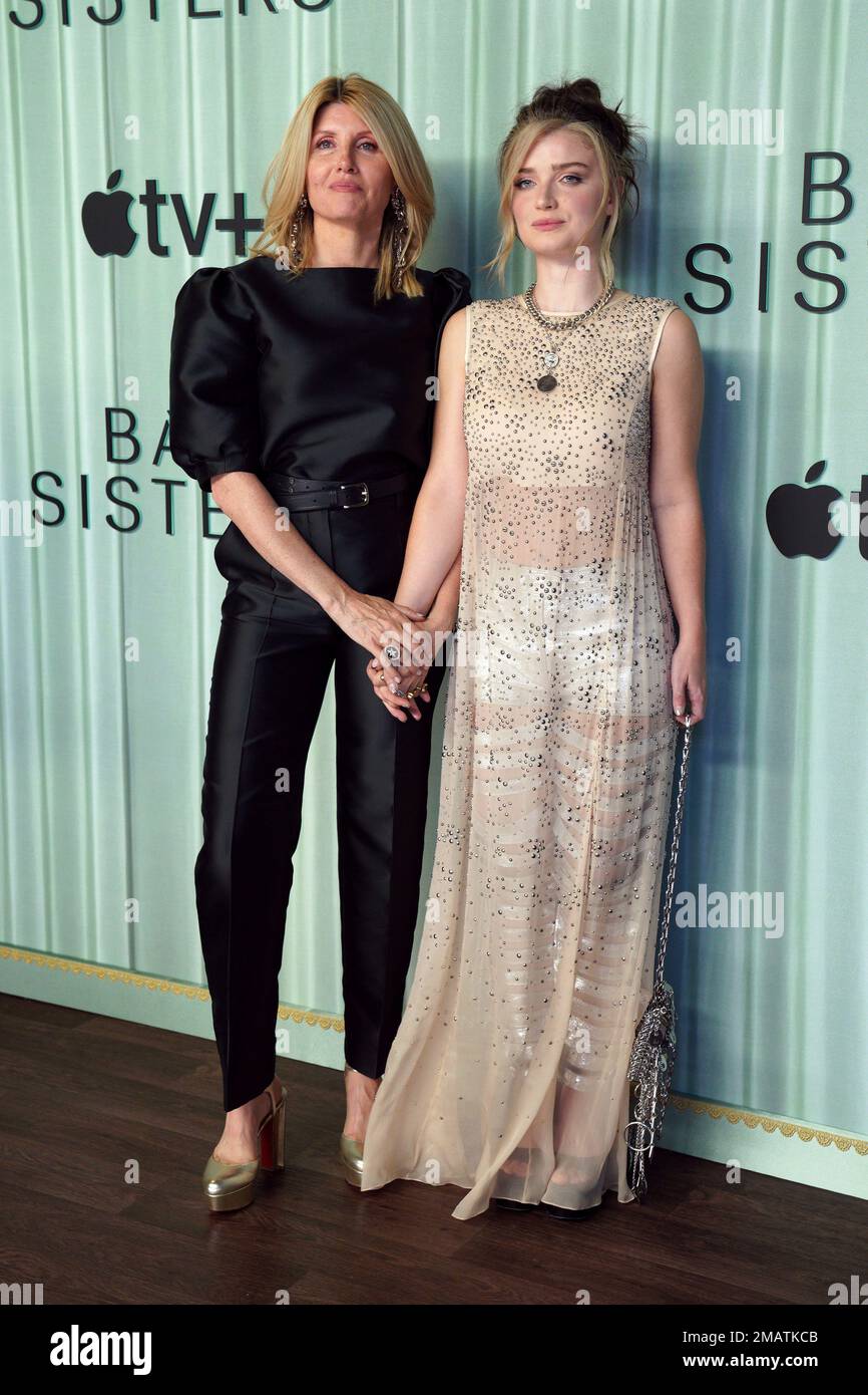 Sharon Horgan, left, and Eve Hewson pose for photographers upon arrival ...