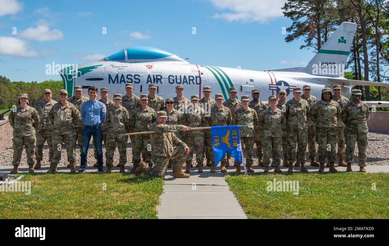 Airmen from the 102nd Intelligence Wing Force Support Squadron pose for ...